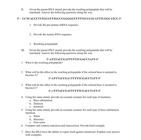 Solved II Given The Parent DNA Strand Provide The Chegg Com