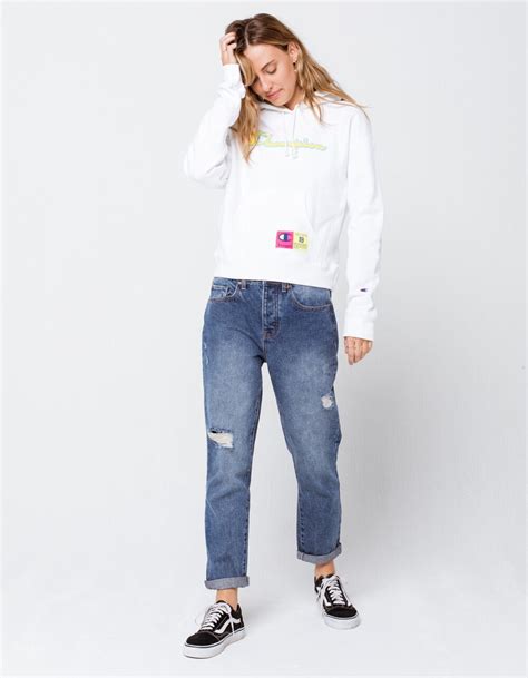 Champion Reverse Weave Womens White Hoodie White L Tillys