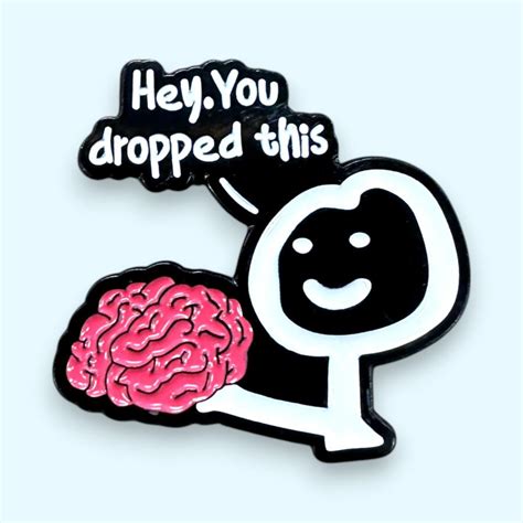 Hey You Dropped This Brain ブレイン 頭 脳 ピン ピンバッジ バッジ ポスト投函 Cp Select 通販 Yahoo ショッピング