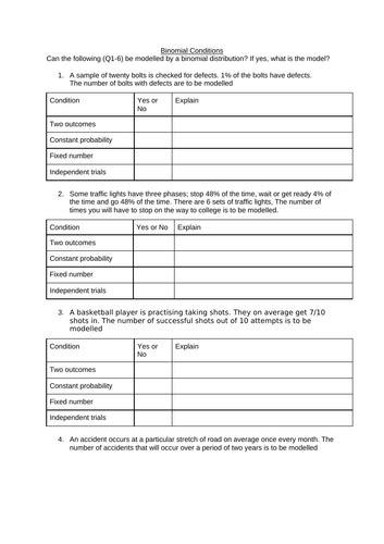 Edexcel A Level Statistics 5binomial Distribution With Hypothesis