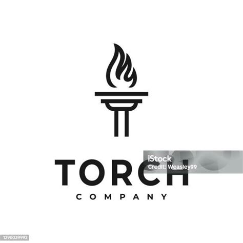 초기 문자 T 또는 기둥과 토치 기호 법률 법률 회사 벡터 일러스트 디자인 스톡 일러스트 인도네시아 열 온도 아이콘 대칭 알파벳 성화에 대한 스톡 벡터 아트 및 기타 이미지