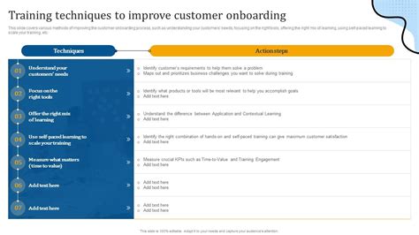 Training Techniques To Improve Customer Onboarding Enhancing Customer