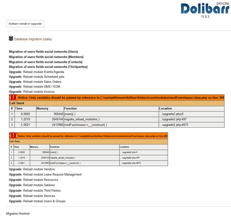 Only Variables Should Be Assigned By Reference On Db Migration Page