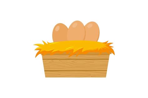 Premium Vector Egg In The Nest Illustration Design