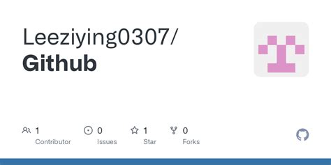 GitHub Leeziying0307 Github
