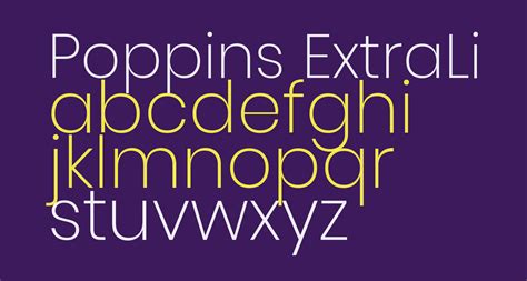 poppins extralight free font what font is