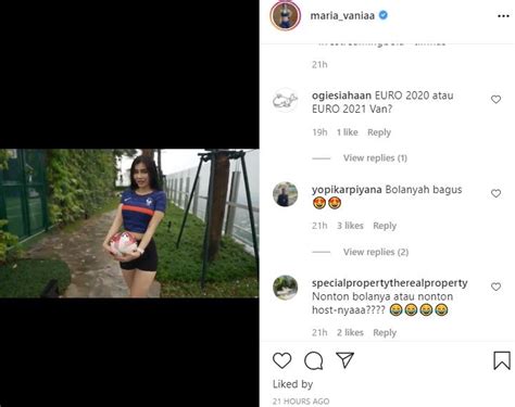 Meriahkan Euro 2020 Maria Vania Bikin Heboh Netizen Saat Pakai Jersey Prancis