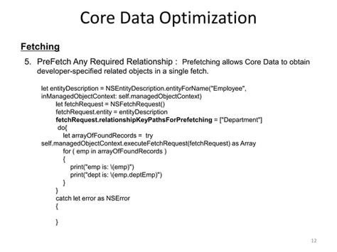 core data performance guide line ppt