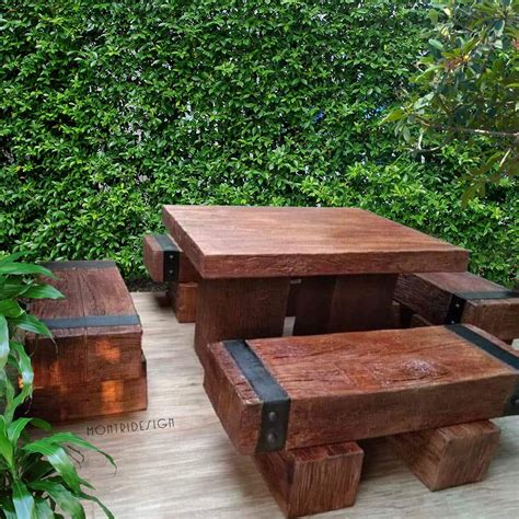 Montri Design ชุดโต๊ะสนามปูน ชุด 4 นั่งที่ ขนาด 80 80 Cm รุ่น Uni ภาคเหนือ สีดิน 3ชุด Thaipick