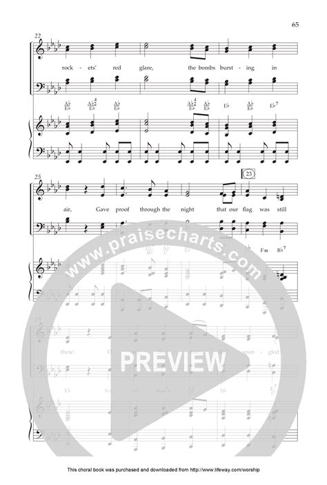 The Star Spangled Banner Choral Anthem Satb Sheet Music Pdf Lifeway