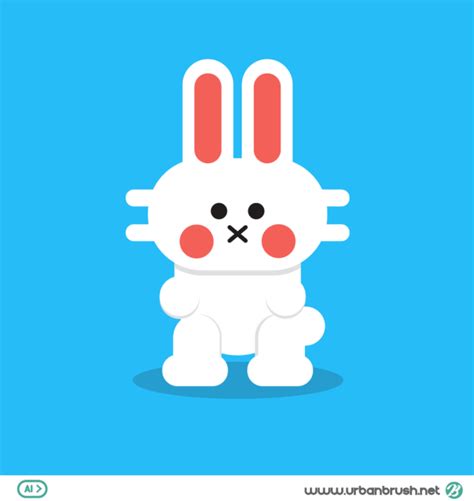 토끼 캐릭터 일러스트 Ai 무료다운로드 Free Rabbit Character Vector Urbanbrush