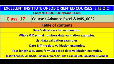 17240811advance Excel And Mis0032data Validation Whole And Decimal Number Date And Time