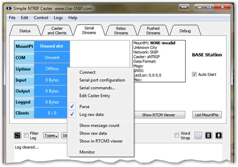 Adding A Serial UART Data Stream SNIP Support