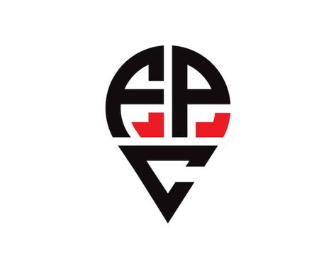 Premium Vector Fpc Letter Location Shape Logo Design