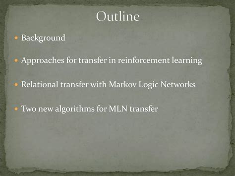 Relational Transfer In Reinforcement Learning Pptx