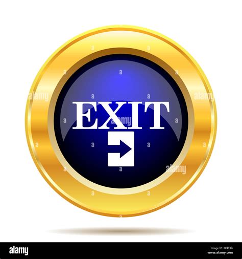 Exit Icon Internet Button On White Background Stock Photo Alamy