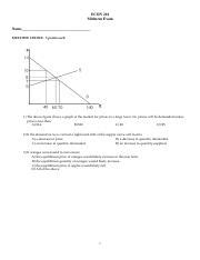ECON201 Midterm Pdf ECON 201 Midterm Exam Name MULTIPLE CHOICE 3 Points Each 1 The Above