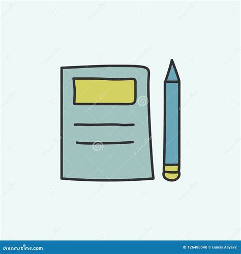 Notebook And Pencil Sketch Icon Element Of Education Icon For Mobile Concept And Web Apps Stock