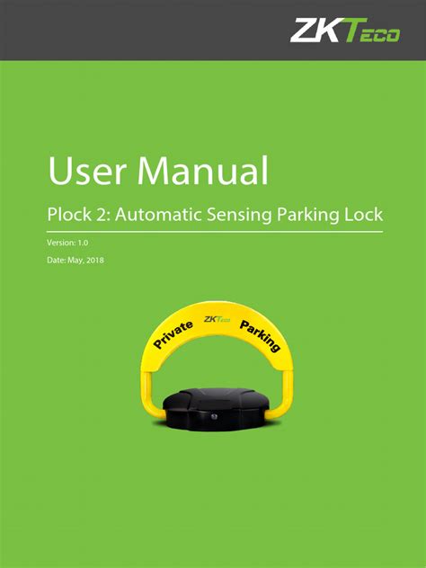 Manual De Utilizare Sistem Automat Blocare Loc De Parcare Zkteco Plock2