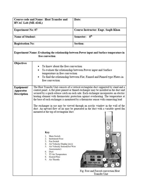 Experiment 07 Free Convection Download Free Pdf Heat Transfer