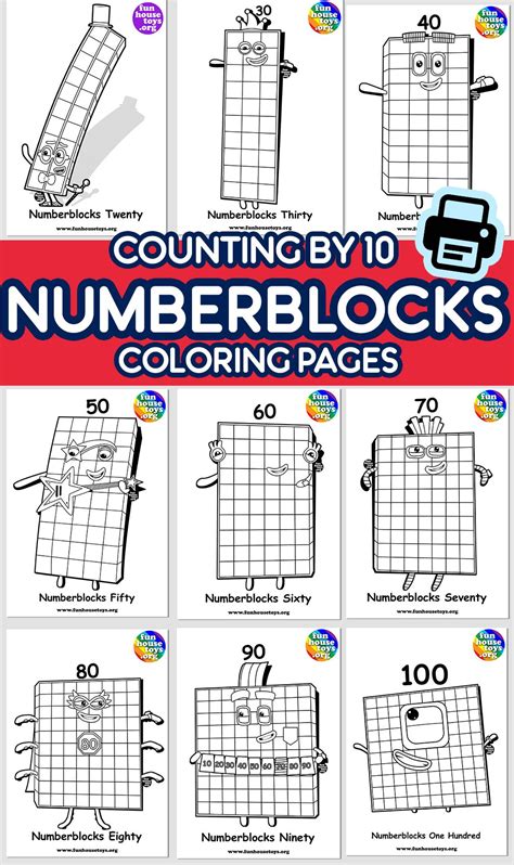 Numberblocks Printables 1 100
