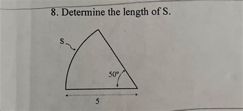 Solved 8 Determine The Length Of S Chegg Com