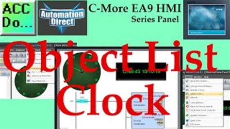 C More EA9 HMI Series Panel Object List Clock