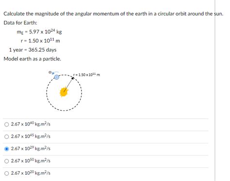 Solved Calculate The Magnitude Of The Angular Momentum Of Chegg
