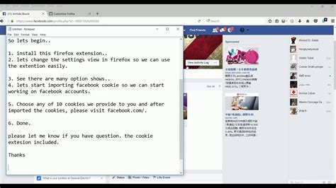 How Access Facebook Account Using Cookie In Firefox Browser Youtube