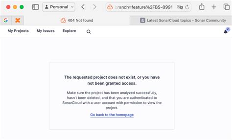 Missing Analysis In A Sonarcloud Project Sonarqube Cloud Sonar