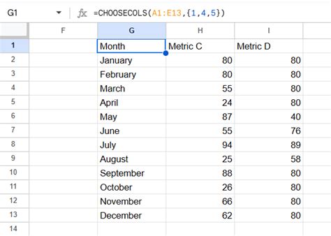 How To Use CHOOSECOLS Function In Google Sheets Sheetaki