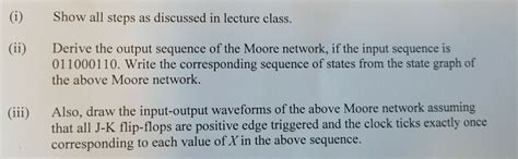 Solved Problem 5 Moore Sequential Network Analysis Analyze
