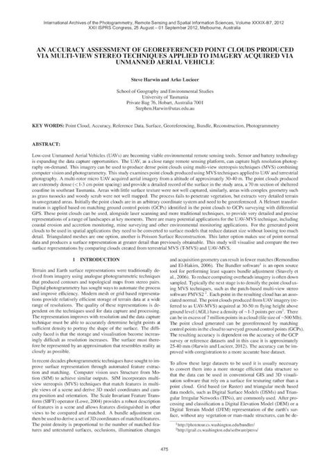 Pdf An Accuracy Assessment Of Georeferenced Point €¦ · A Poisson Surface Reconstruction