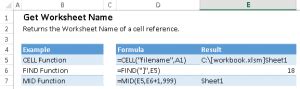 Excel Formula Get Worksheet Name With Pictures