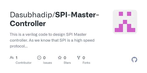 github dasubhadip spi master controller this is a verilog code to
