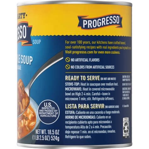 Progresso Rich Hearty Lasagna Style With Italian Sausage Soup 18 5 Oz Frys Food Stores