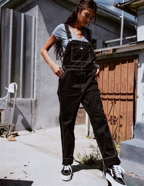 Dickies Womens Overalls Black Tillys