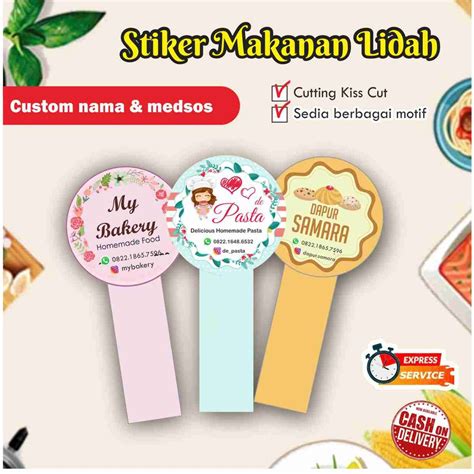 Jual Stiker Cromo Lidah Stiker Seal Stiker Bulat Stiker Logo Label Makanan Label