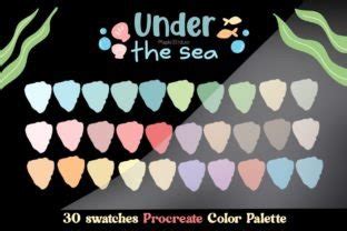 Procreate Color Palette Under The Sea Graphic By Maple Studio Creative Fabrica