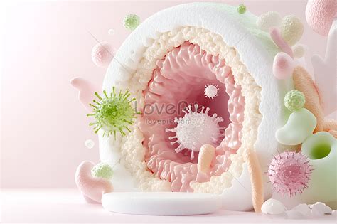 세포내 바이러스와 박테리아 배경 사진 및 창의적인 일러스트 무료 다운로드 Lovepik