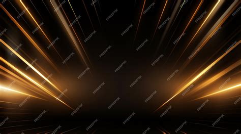 Glowing Gold Abstract Vertical Lighting Lines Premium Ai Generated Image