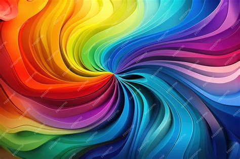 Premium Photo An Abstract Representation Of A Rainbow With Vivid Hues Blending Seamlessly