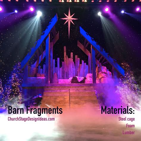 Barn Fragments Christmas Stage Design Church Christmas Decorations