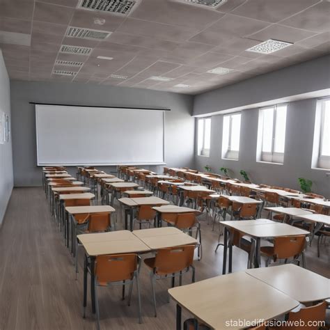 Ai Class In A Futuristic Setting Stable Diffusion Online