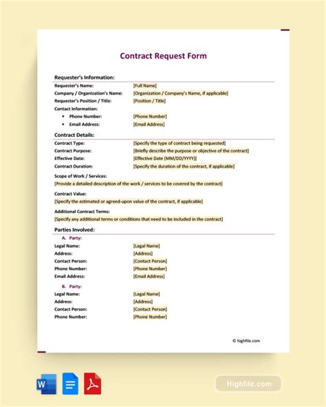 Transcript Request Form Template Word Pdf Docs Highfile