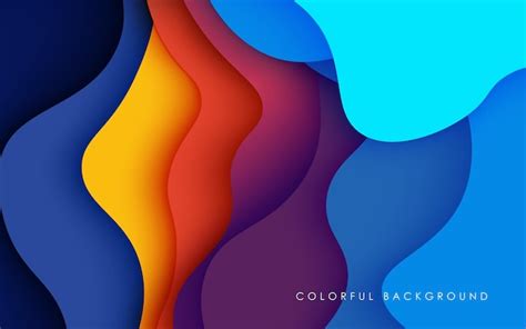 Premium Vector Multi Colored Abstract Blue Yellow Orange And Purple