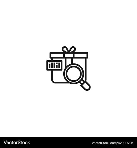 Tracking Number Filled Line Icon Linear Style Vector Image