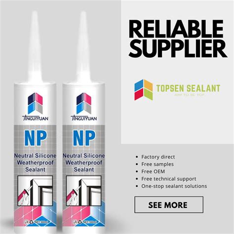 Topsen Neutral Cure Cost Effective Universal Usage Silicone Adhesive Sealant Silicone