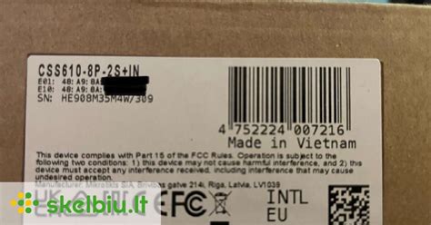 Mikrotik Css610 8p 2s In Switch Router Skelbiu Lt