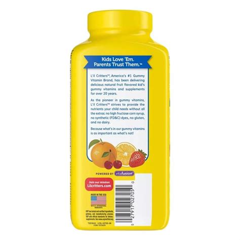 پاستیل مولتی ویتامین و مواد معدنی کودکان ساخت آمریکا Lil Critters